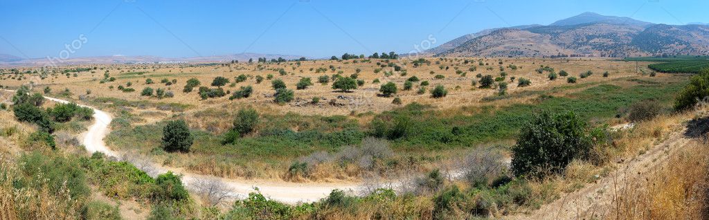 Panorama of the northern border of Israel Stock Photo by ©vblinov 3437603