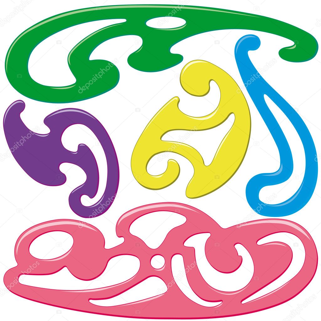 French curves — Stock Vector © AlexanderZam #2983046