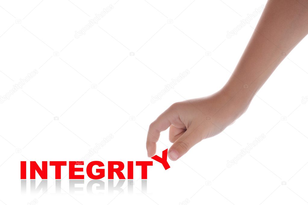 Hand and word isolated on white — Stock Photo © konstantin32 #2711141