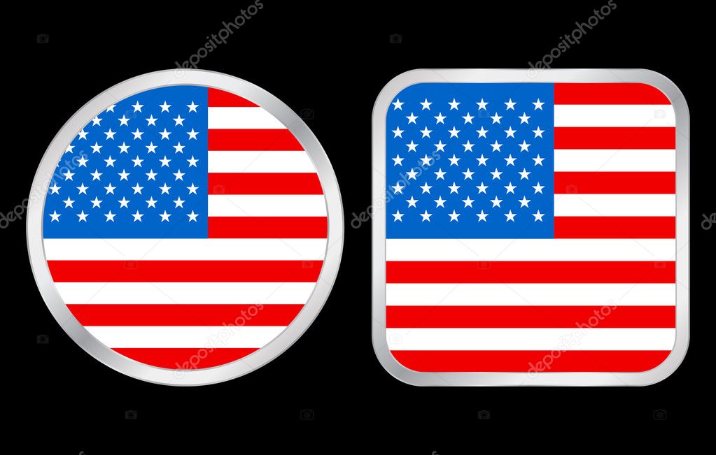 USA flag icon Stock Vector Image by ©julydfg #3699185