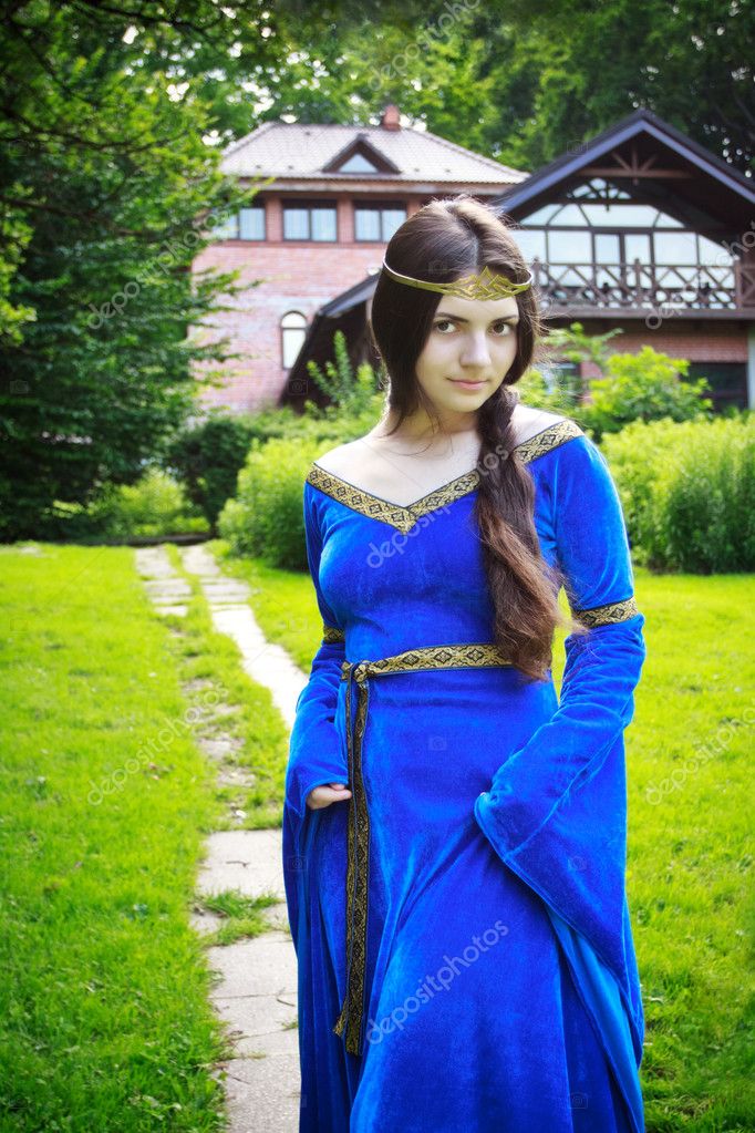 Princess stand against house in forest — Stock Photo © mr_Brightside ...