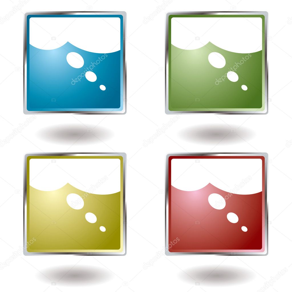 Think button Stock Vector by ©Nicemonkey 3409807