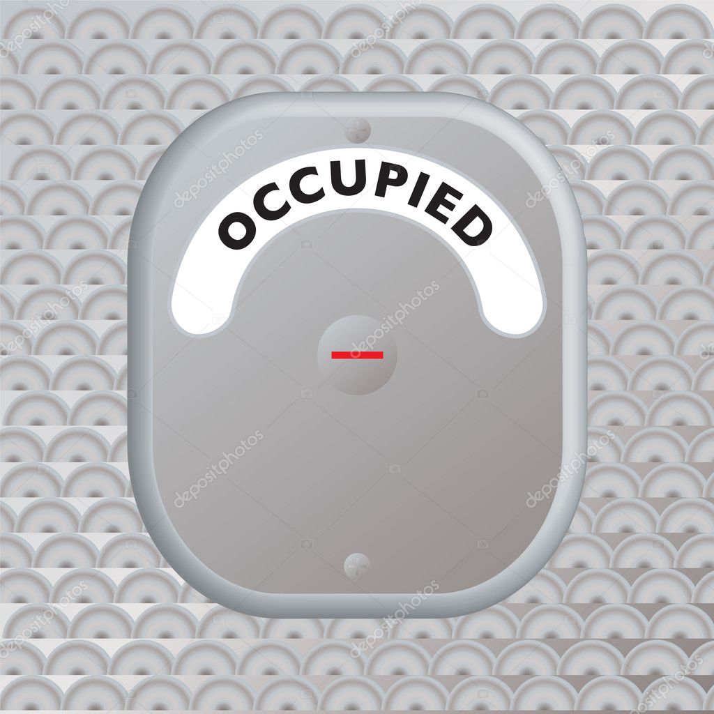 Secure door occupied Stock Vector by ©Nicemonkey 3414105
