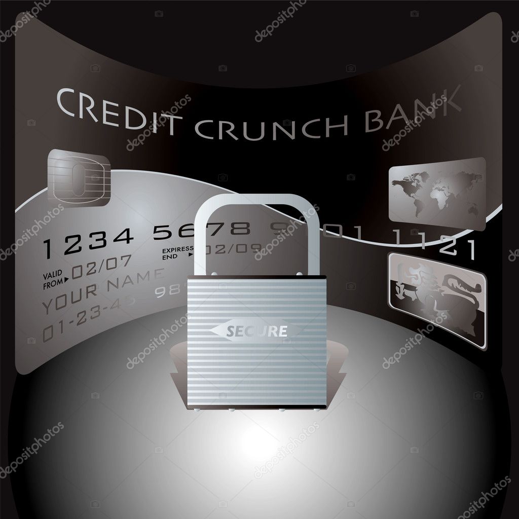 Credit card lock Stock Vector Image by ©Nicemonkey #3429974