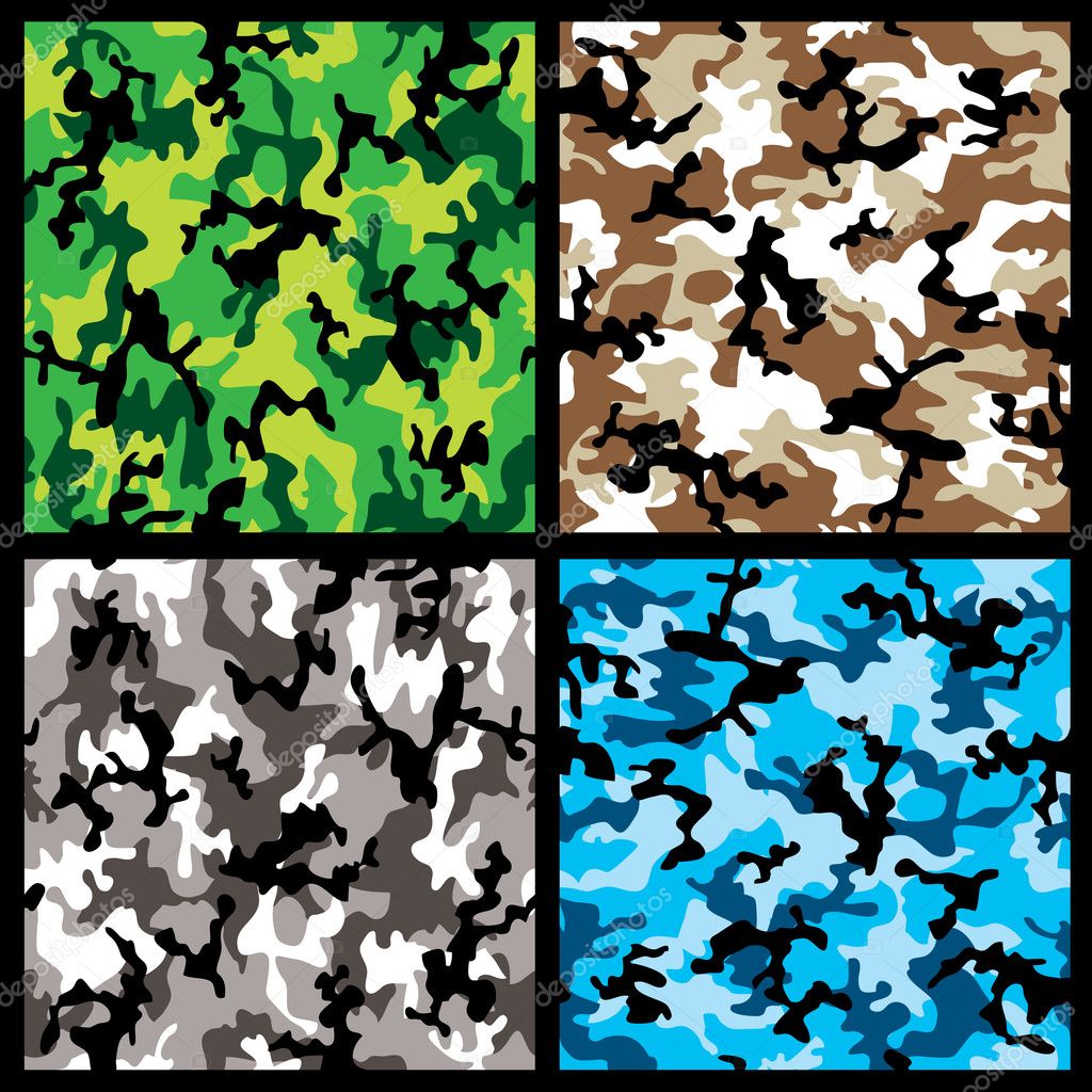 Conjunto camuflaje — Vector de stock © Nicemonkey #3430511