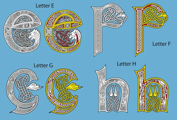 Ancient Celtic alphabet (26 letters) Stock Vector Image by ©chaosmaker ...