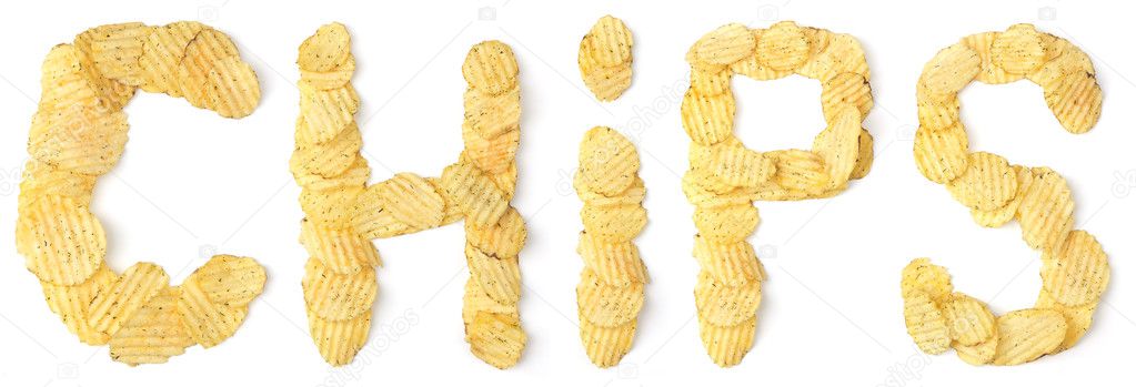 Word made of the potato chips — Stock Photo © spaxiax #2996159