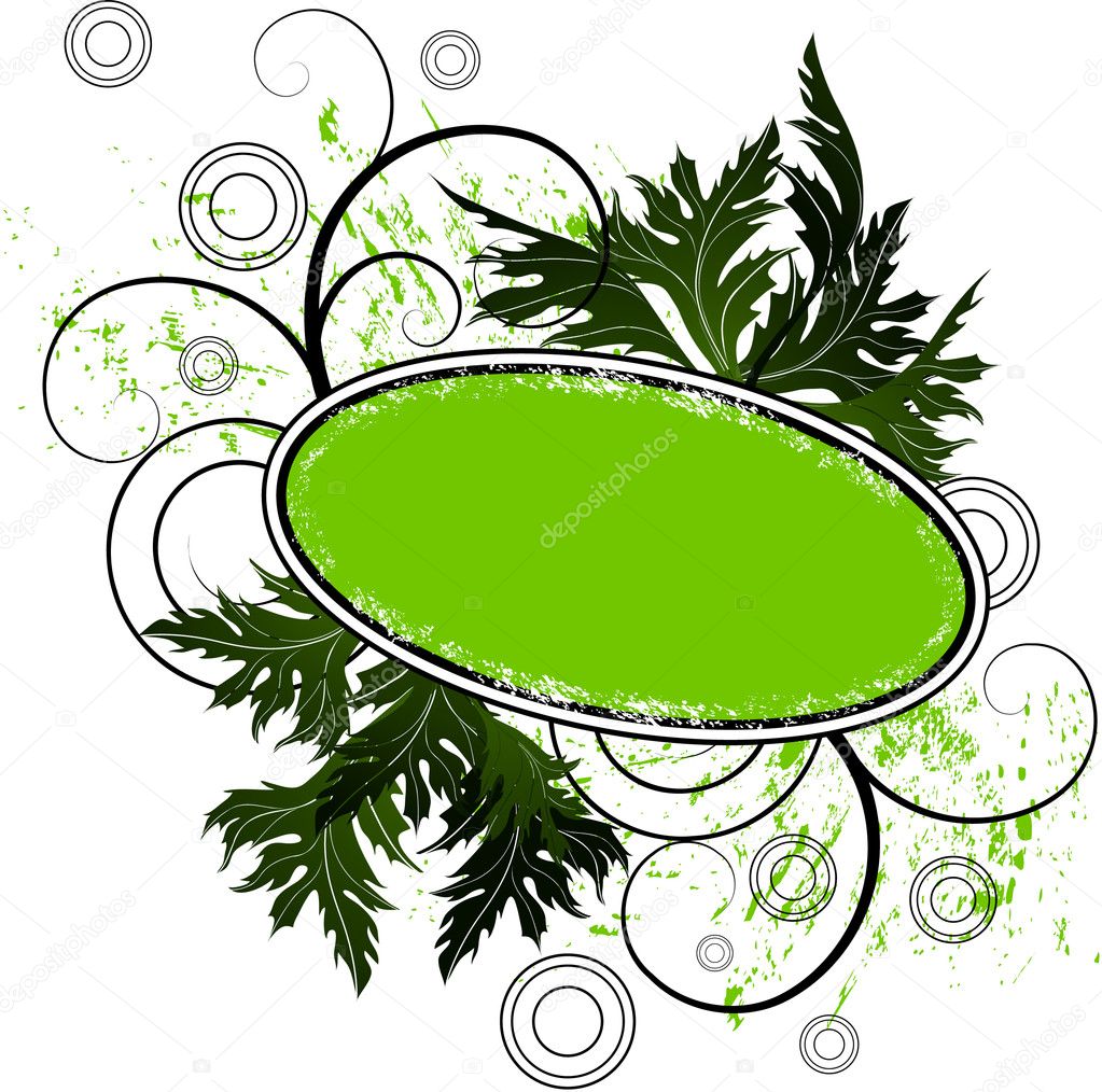 Green floral banner Stock Vector by ©d_arts 2799718