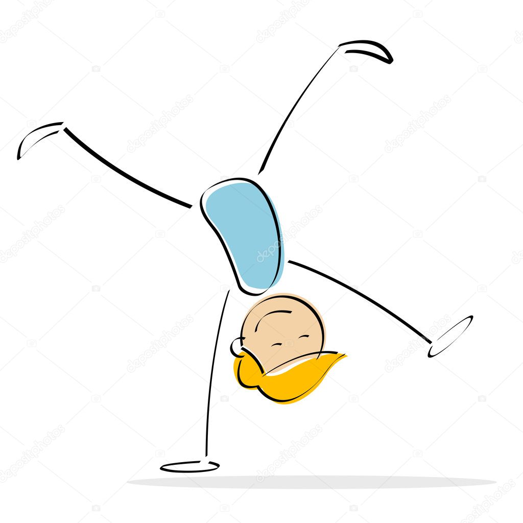 Kid doing somersault Stock Photo by ©get4net 3731901