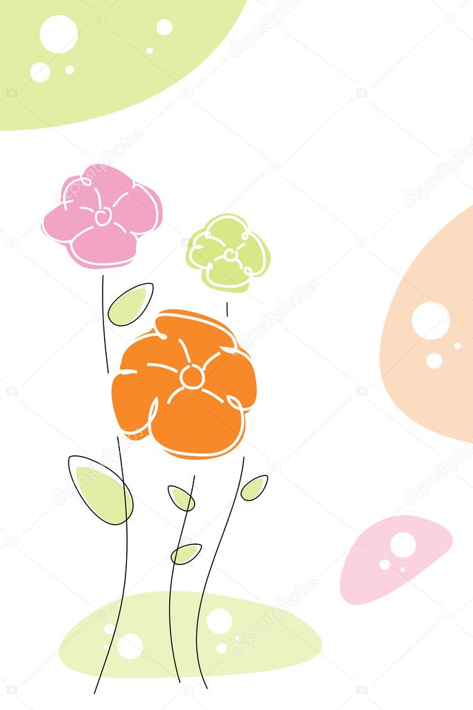 Floral background with sample text Stock Illustration by ©get4net #4164235