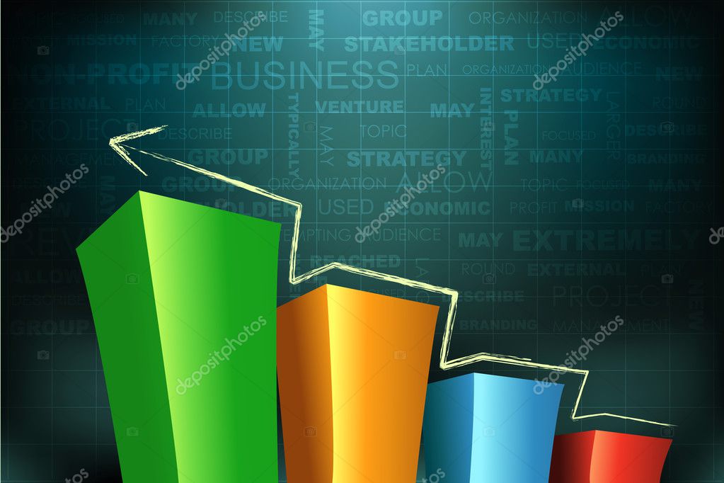 Bar graph — Stock Photo © get4net #4246520