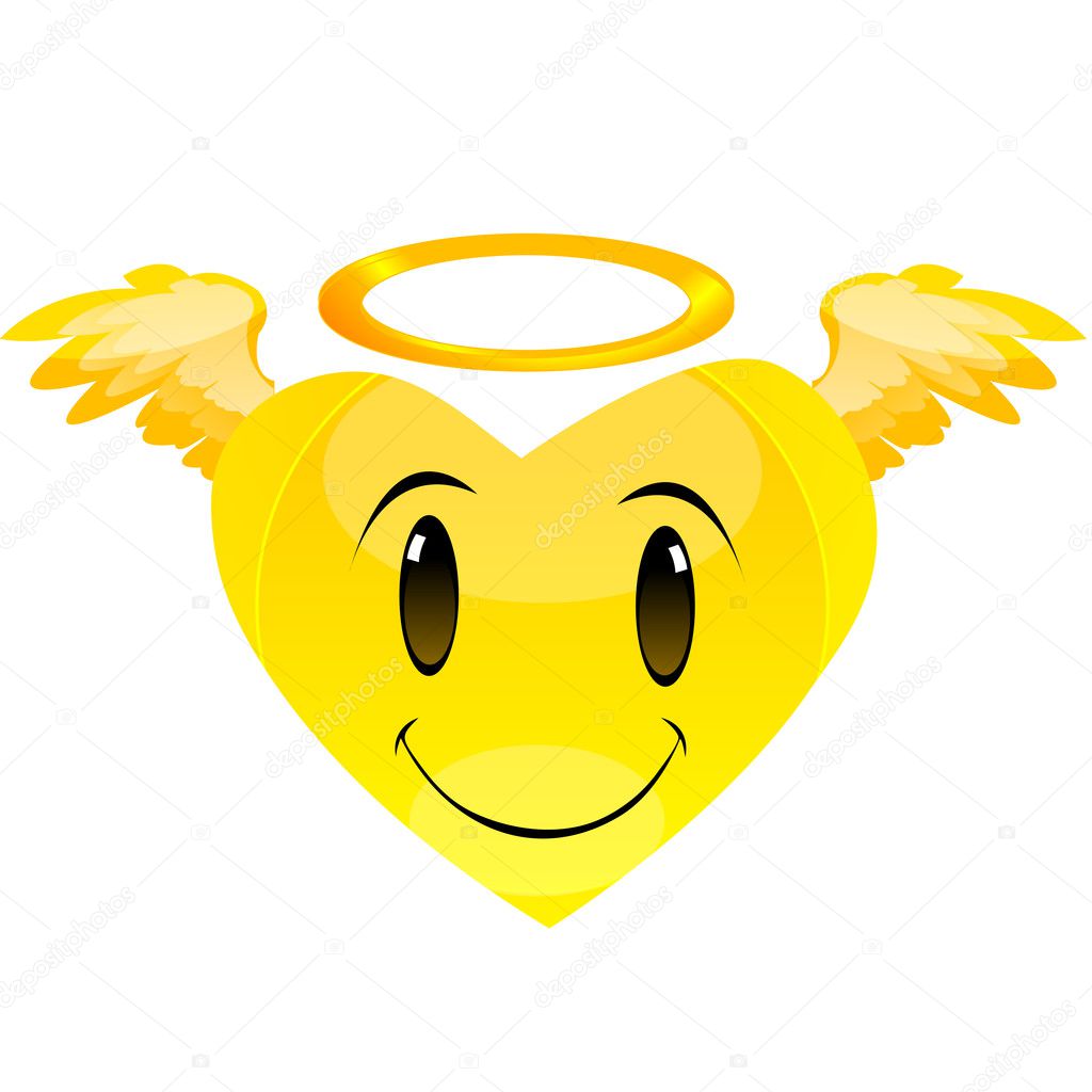Anděl srdce smajlík — Stock Fotografie © get4net #4276898