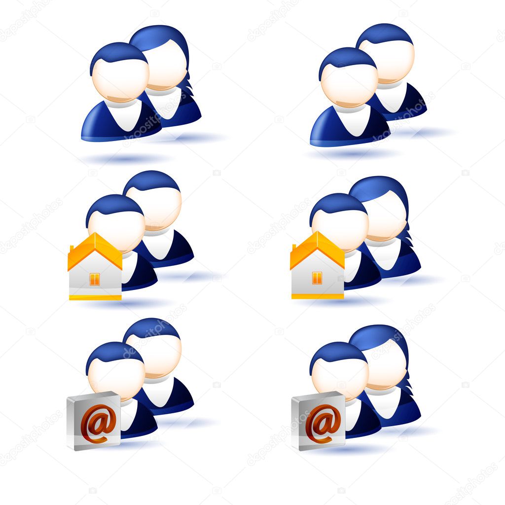 Set of human icons — Stock Photo © get4net #4337196