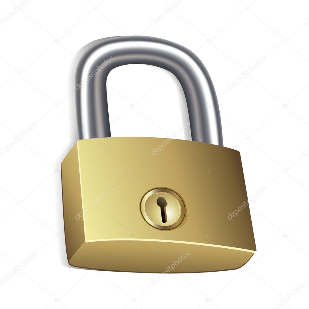 Illustration of lock on white background — Stock Photo © get4net #5044513