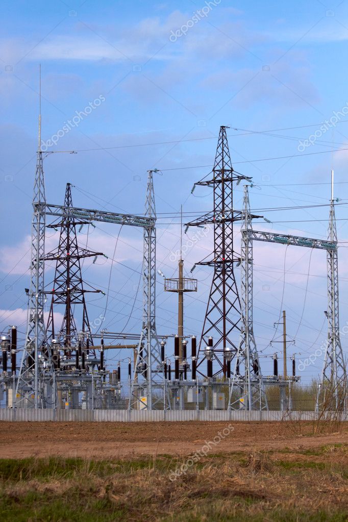 High-voltage substation Stock Photo by ©Nikonas 3038178