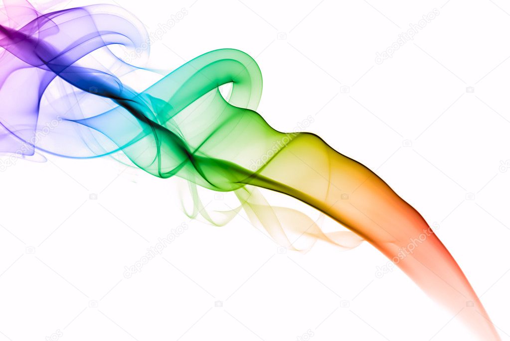 fumo colorato isolato su sfondo bianco — Foto Stock © sergeypeterman ...