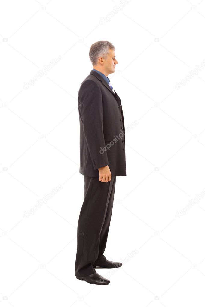 Full length profile of a middle aged business man Stock Photo by ...