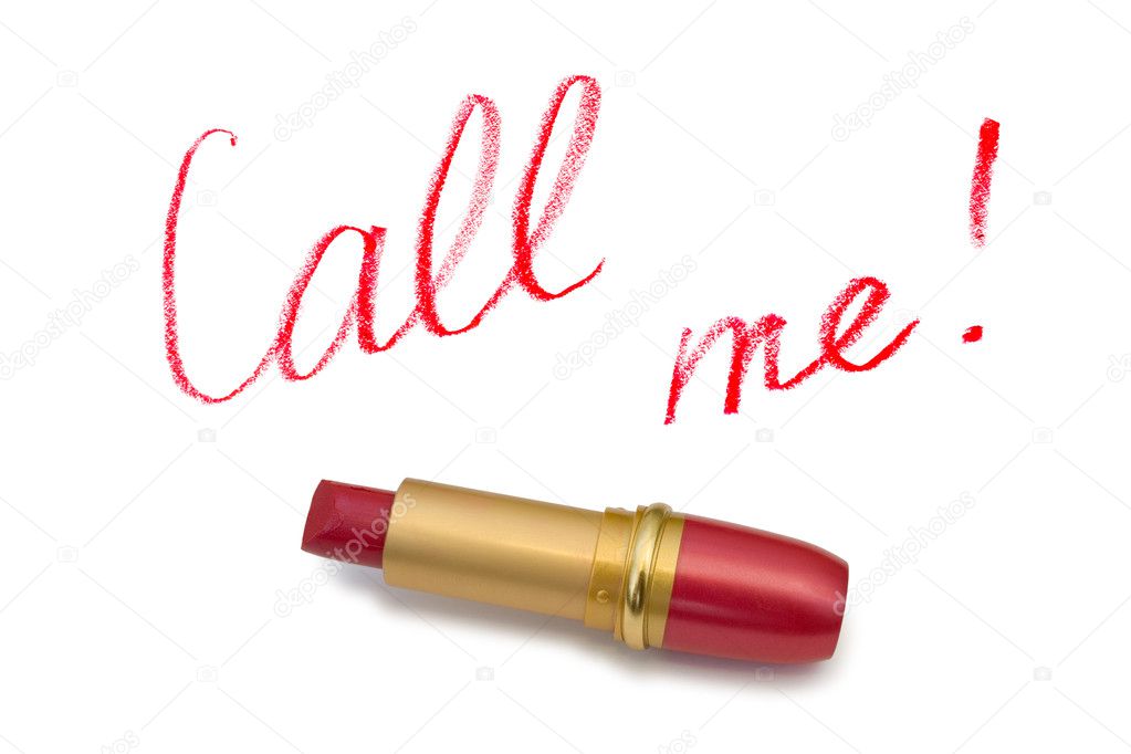 Lipstick and words Call Me Stock Photo by ©Violin 4057606