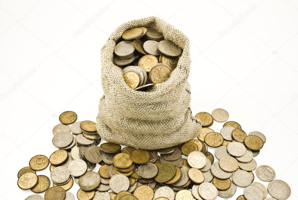 Bag with coins — Stock Photo © Alexan66 #3857671