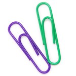 Two colored paper clips on white Stock Photo by ©Ragnarocks 2132262