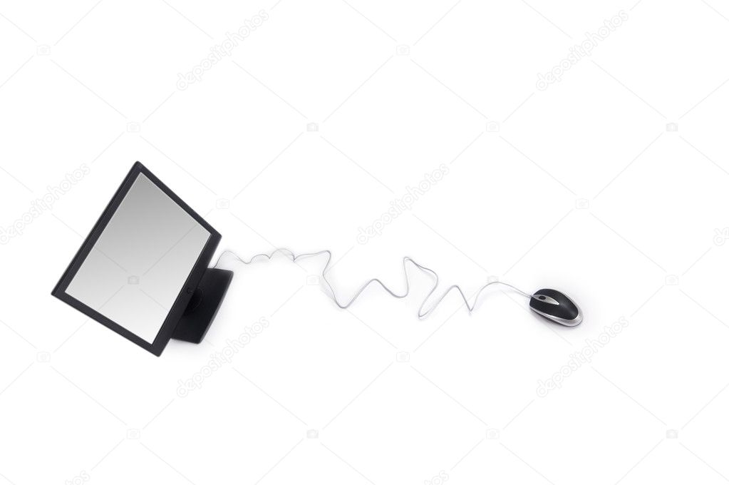 Computer screen and optical mouse — Stock Photo © Elnur_ #2696424