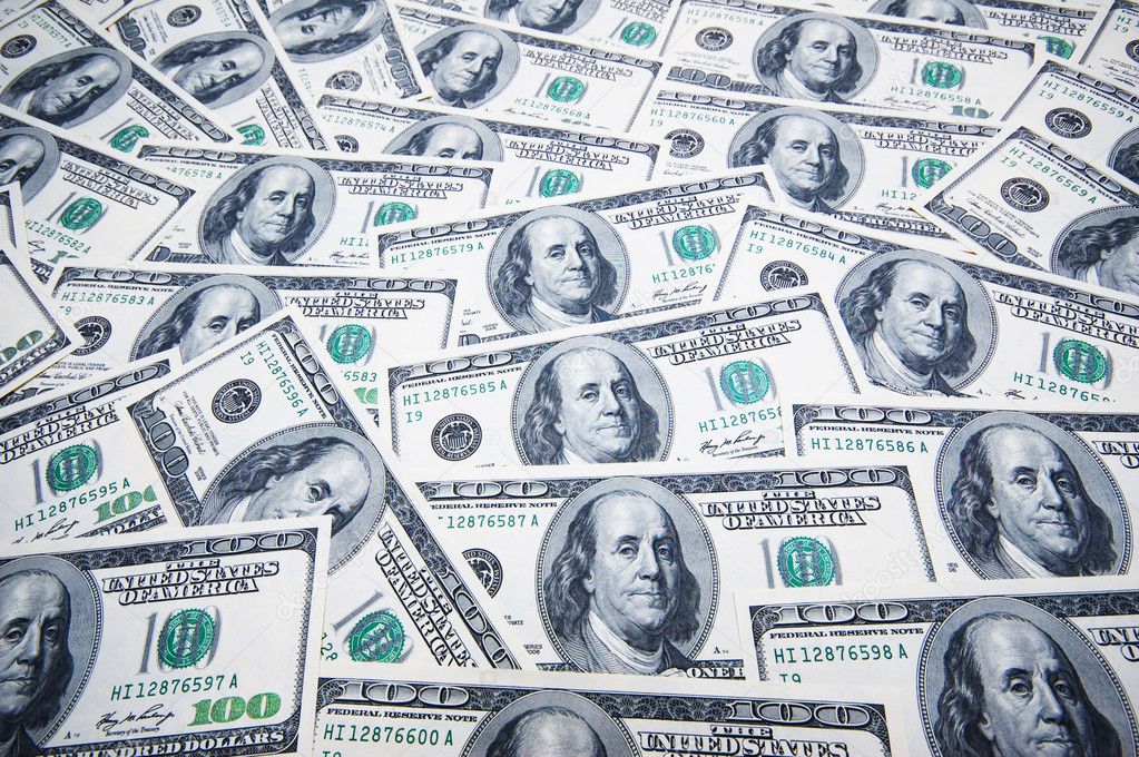 Stack of dollars on money background Stock Photo by ©Elnur_ 2877224