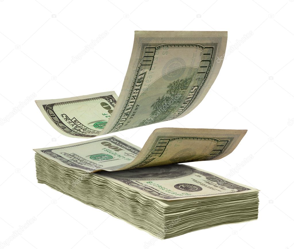 Falling dollars to stack — Stock Photo © Irochka #5116233