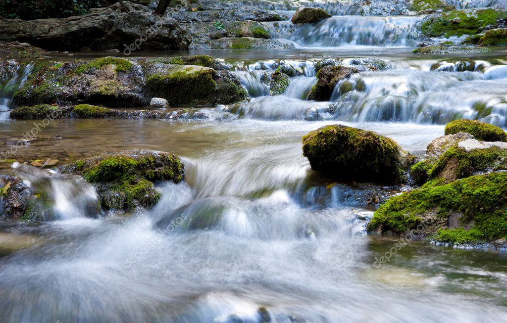 Natural Spring Waterfall — Stock Photo © Irochka #5120770