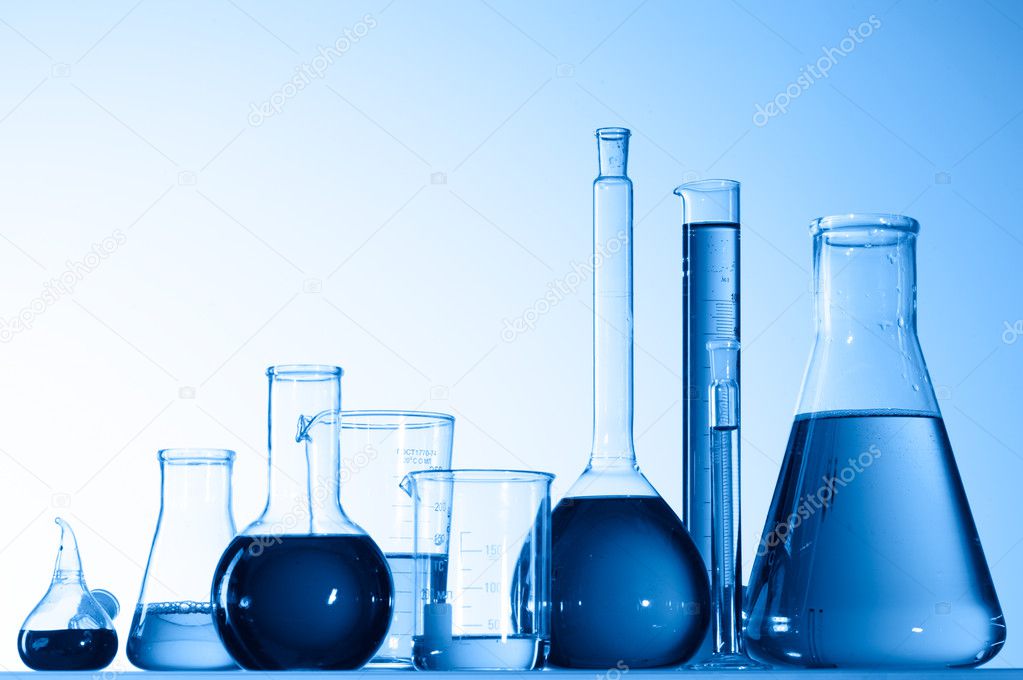 Assorted laboratory glassware equipment — Stock Photo © Irochka #5126068