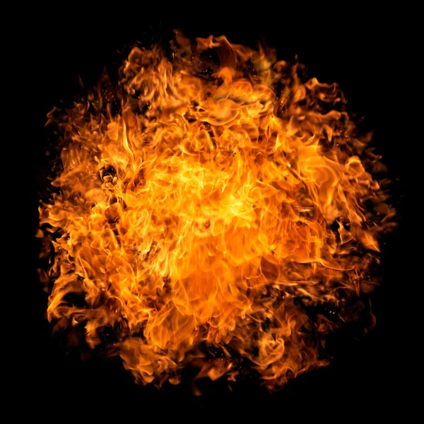 Perfect fire on black background — Stock Photo © Irochka #5124355