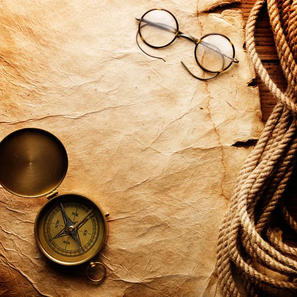 Compass on vintage paper — Stock Photo © Irochka #5440622