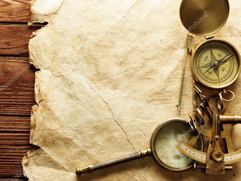 Compass on vintage paper — Stock Photo © Irochka #5146522