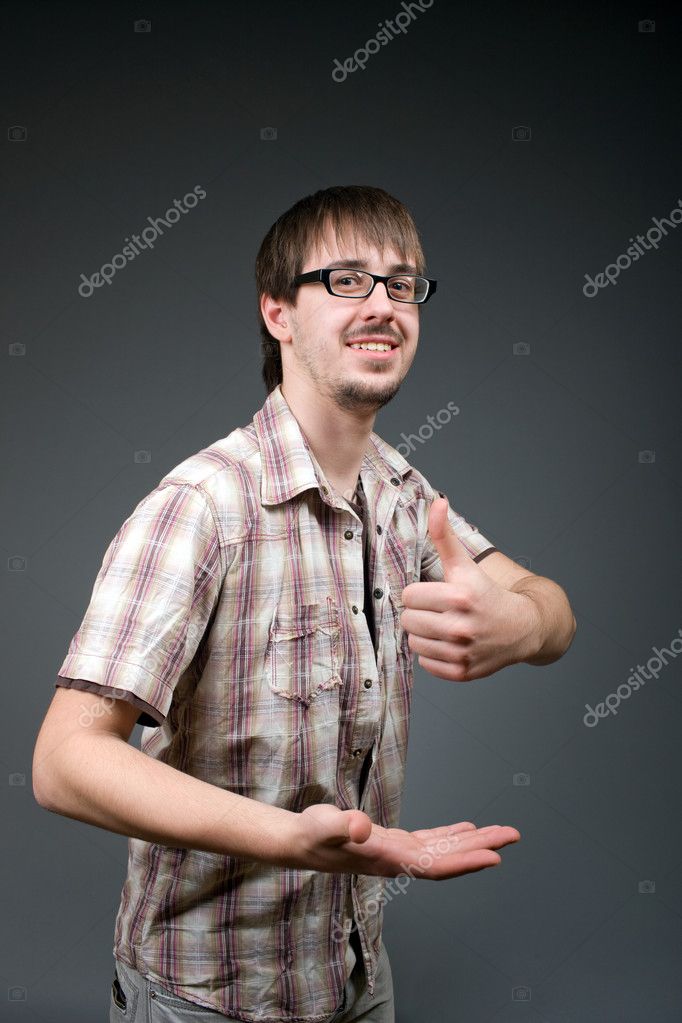 Man with class gesture — Stock Photo © svyatoslavlipik #3122359