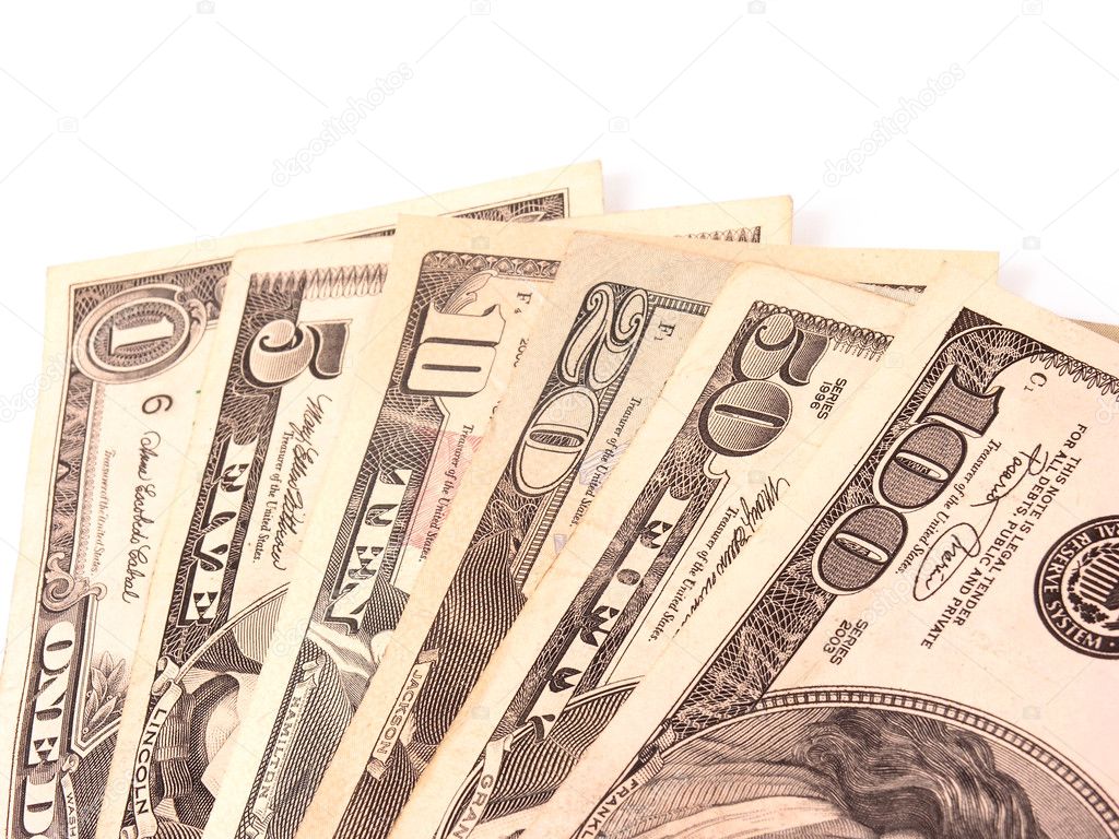 100, 50, 20, 10, 5 and 1 dollar notes. Stock Photo by ©depgosper 2713658