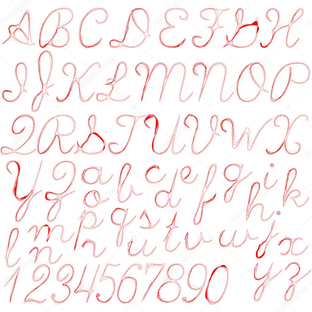 Red abstract alphabet Stock Vector by ©robertosch 3001308