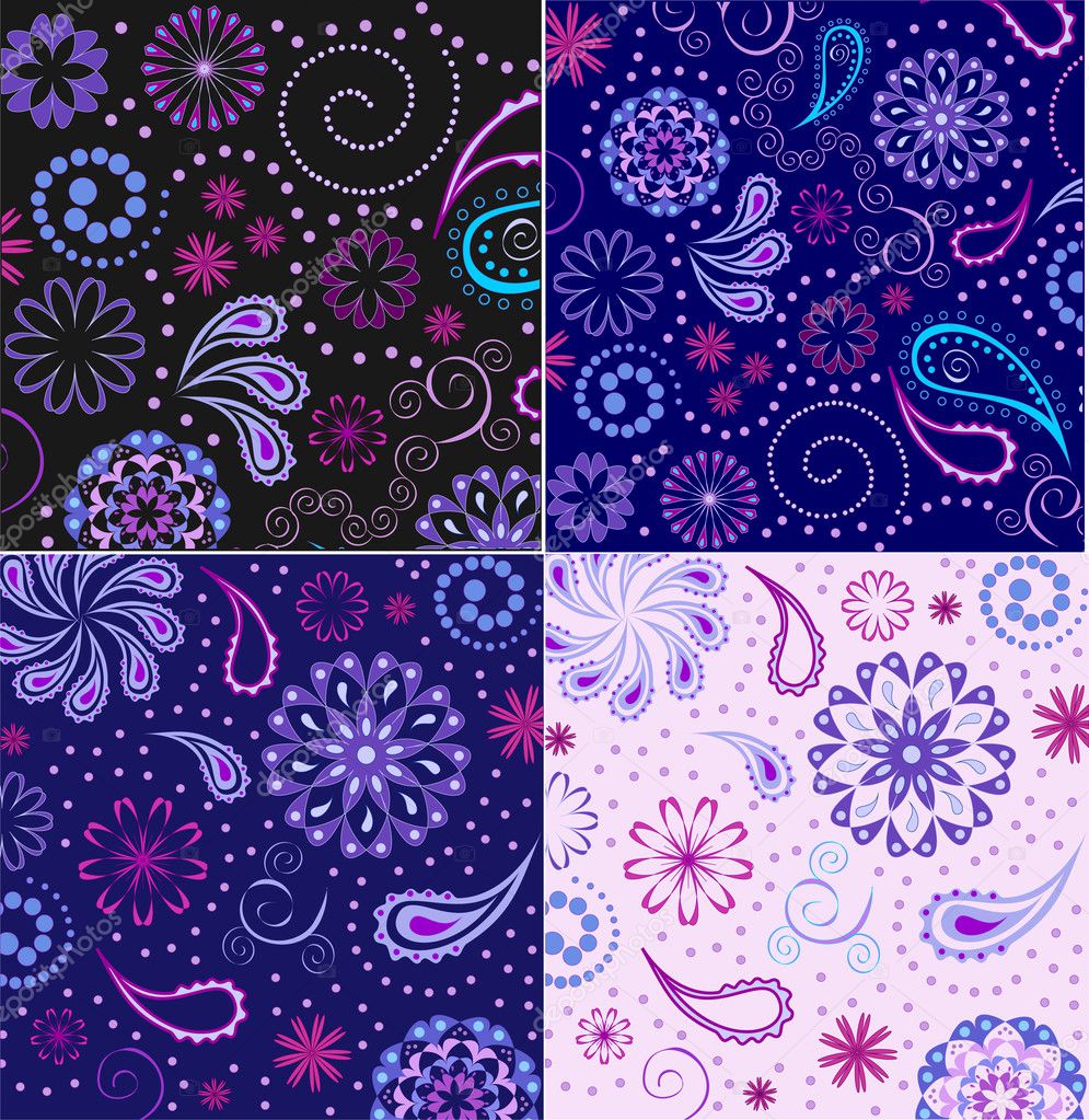 Set of 4 backgrounds Stock Vector by ©natalia_vlasova 2714499