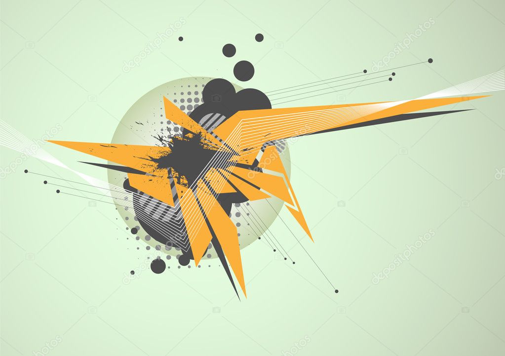 Yellow techno background Stock Vector by ©theromb #2921991