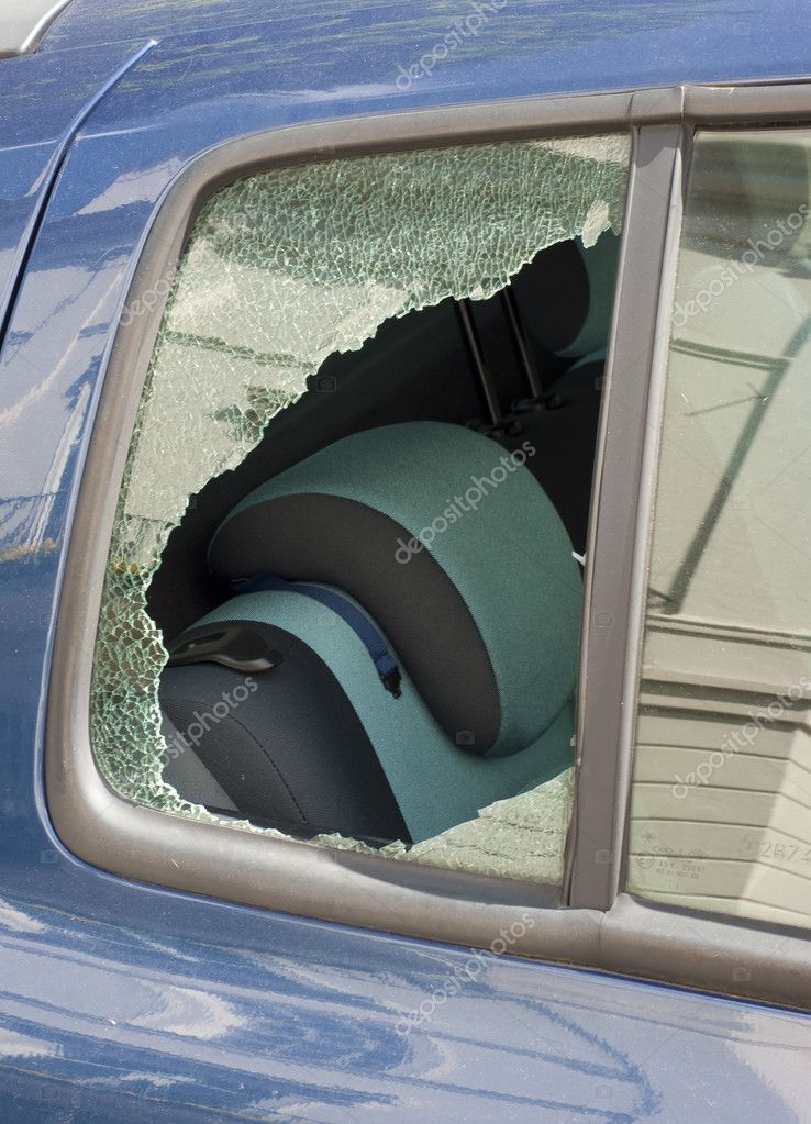 Car window smashed — Stock Photo © antoine2000 #3086750