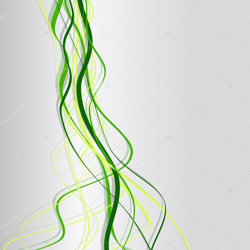 Líneas verdes. Fondo de vector abstracto Vector de Stock de ©Nobilior ...