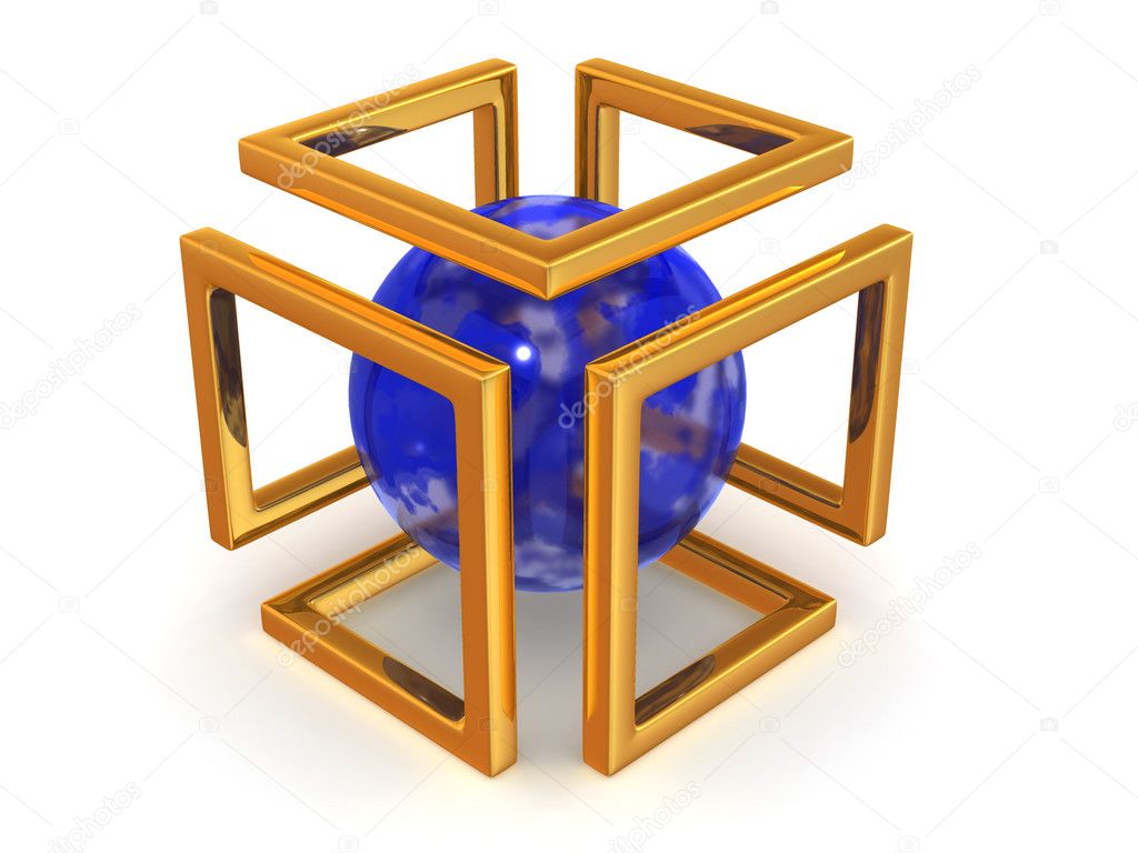 Abstract image. Sphere and symbol of Infinity — Stock Photo ...