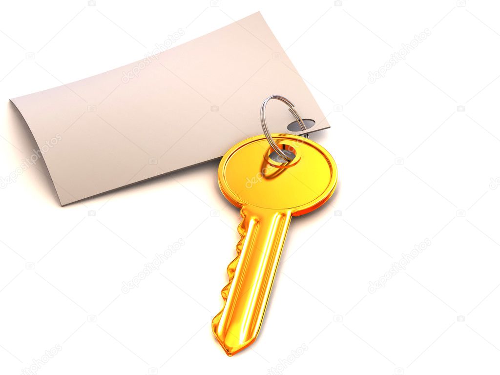 Key with note — Stock Photo © maxxyustas #5083389