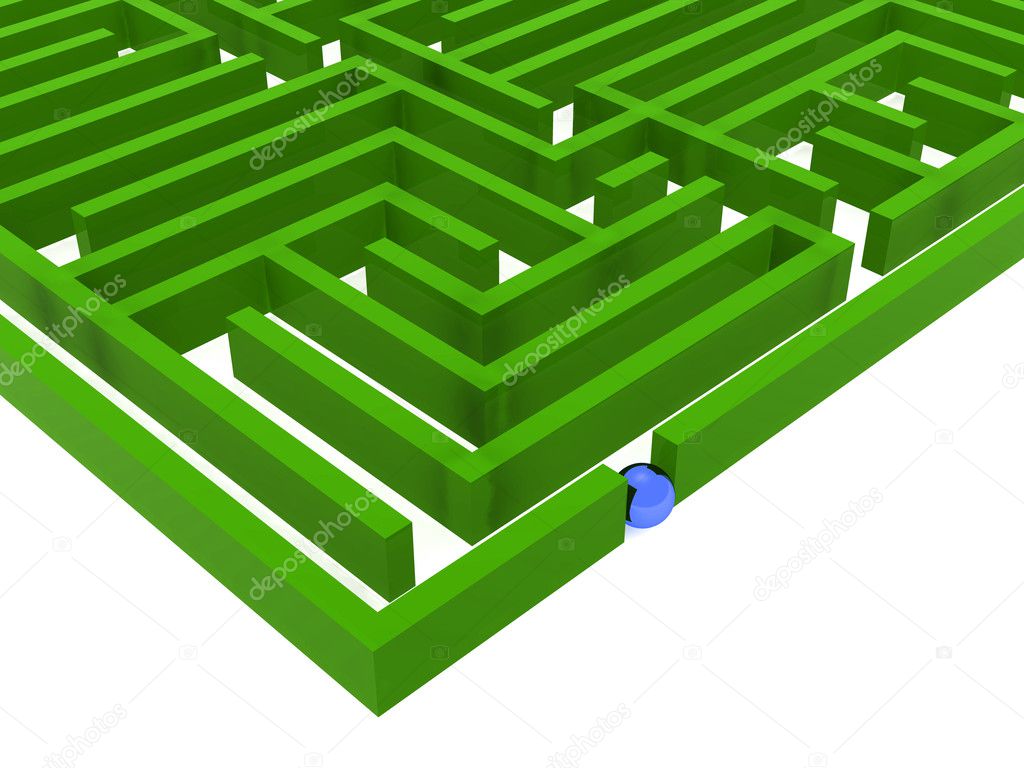 Labyrinth. 3d Labyrinth — Stock Photo © maxxyustas #5092895