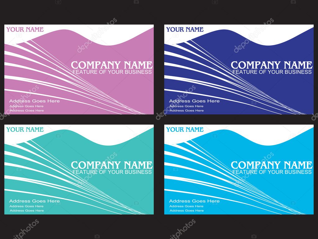 Wavy background business card Stock Vector Image by ©alliesinteract ...