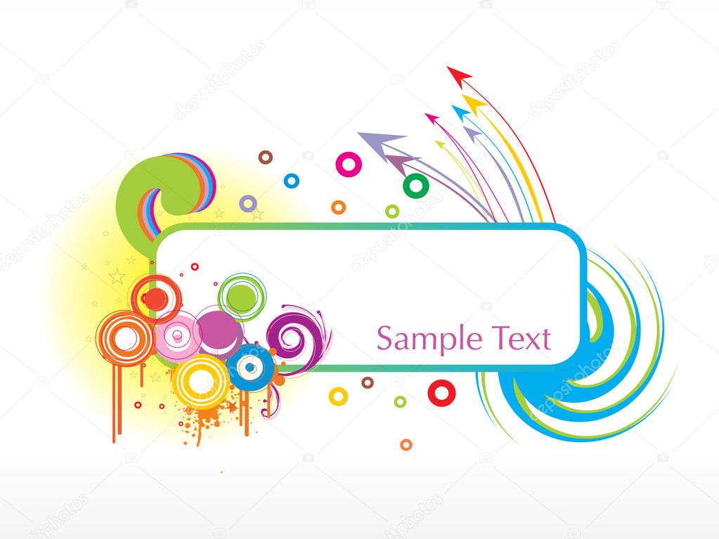Sample text frame with arrow background — Stock Vector © alliesinteract ...