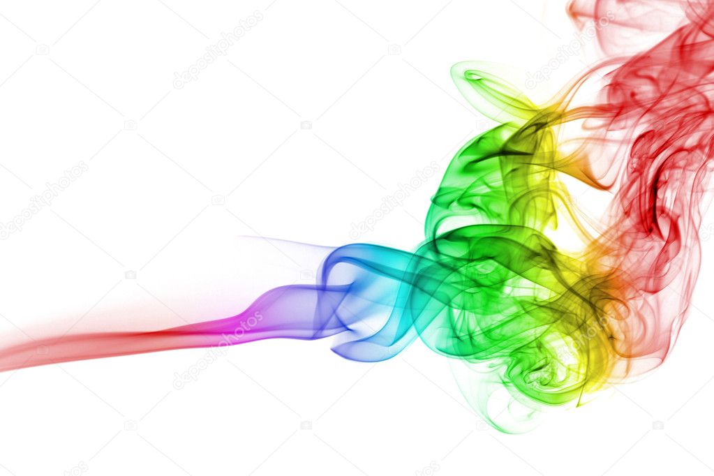Abstract rainbow smoke background isolated — Stock Photo © duskbabe ...
