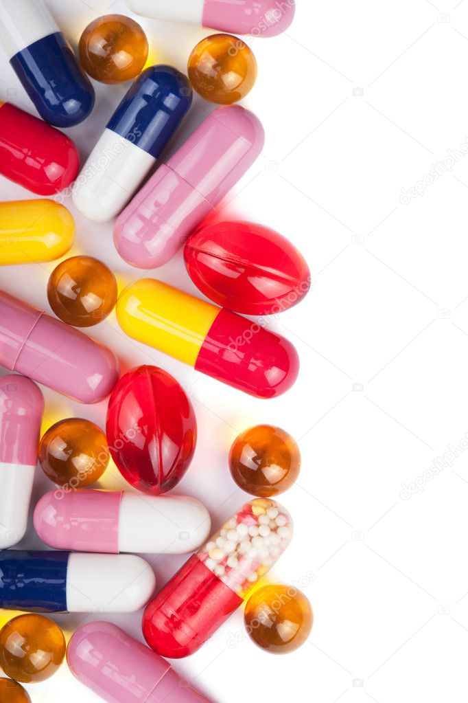 Colorful pills background — Stock Photo © duskbabe #3678157