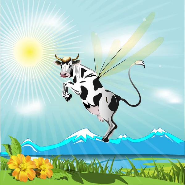 Cow flight Vector Art Stock Images | Depositphotos