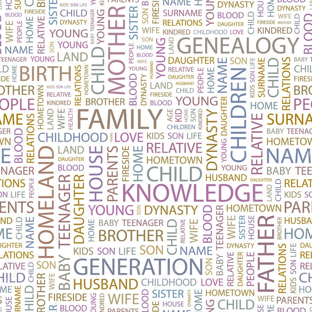 FAMILY. Word collage on white background. Vector illustration. — Stock ...