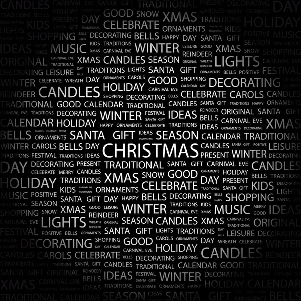 Christmas word background Vector Art Stock Images | Depositphotos