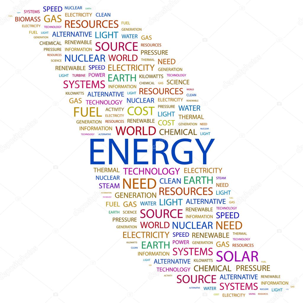ENERGY. Word collage on white background — Stock Vector © studiom1 #3509646
